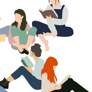 Flat Vector People Pack [chill, Read & Stay at Home] - Clipart AI EPS ...