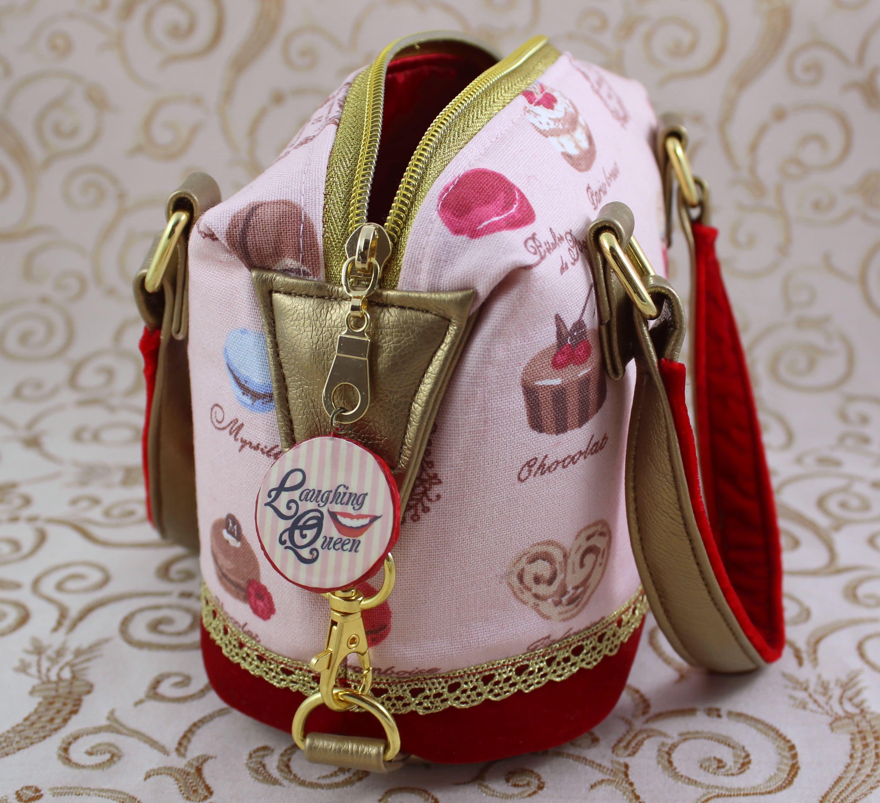 Red Velvet Macaron Mini Handbag - Etsy