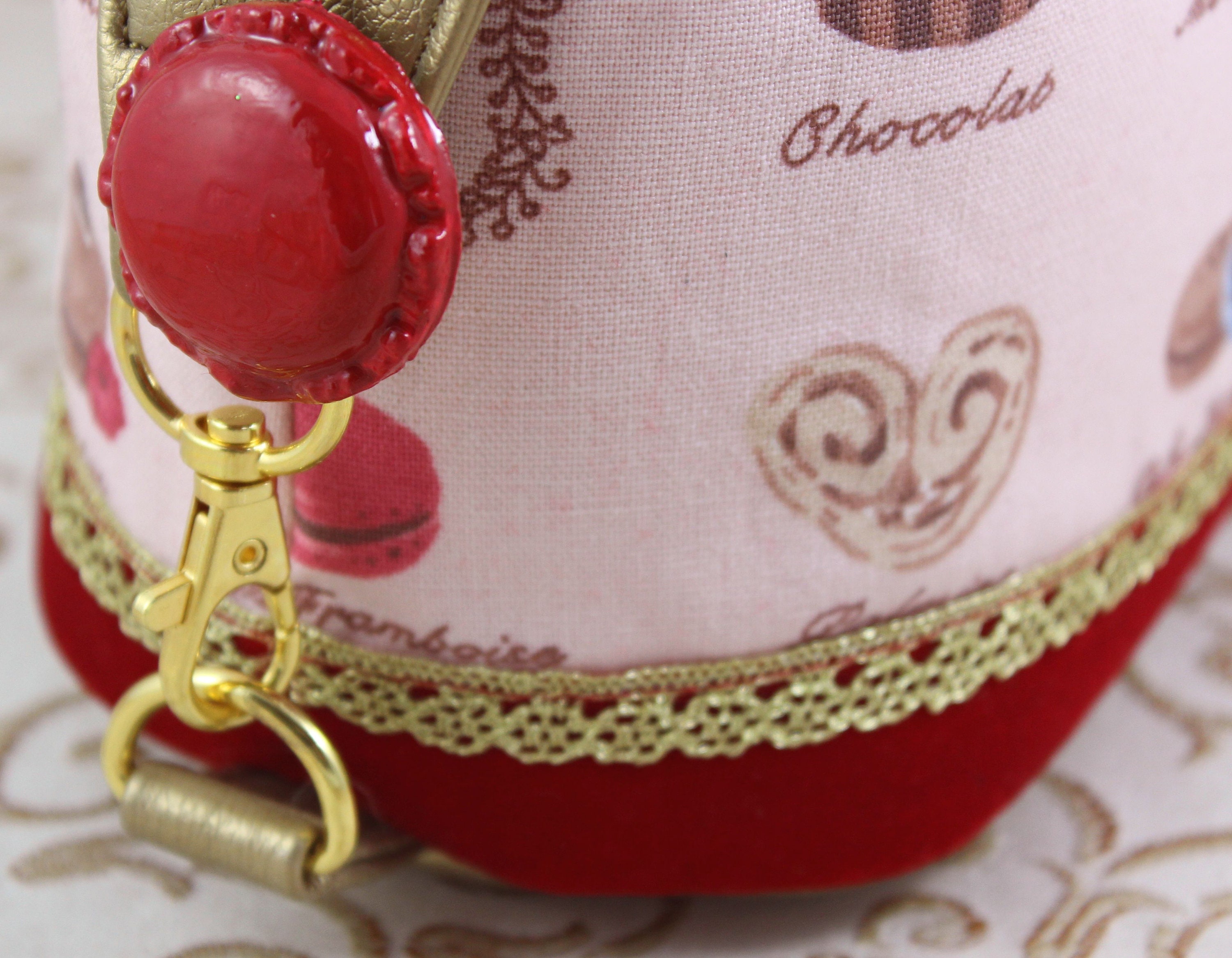 Red Velvet Macaron Mini Handbag - Etsy