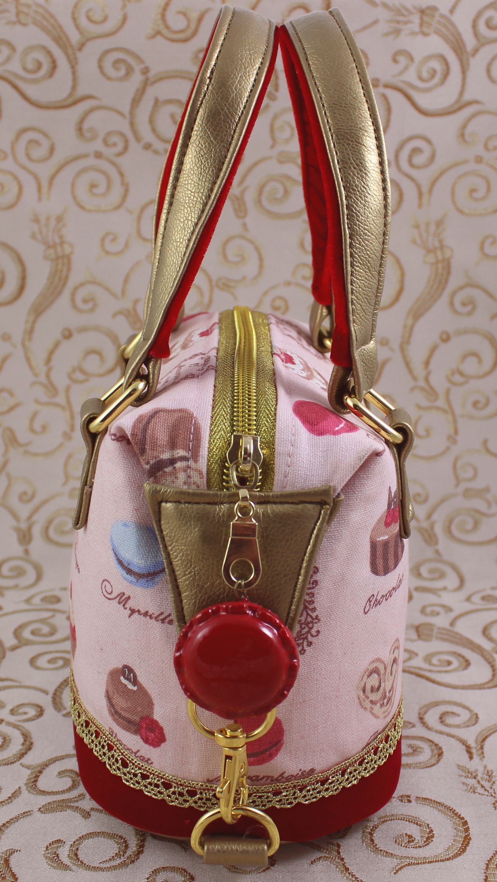 Red Velvet Macaron Mini Handbag - Etsy