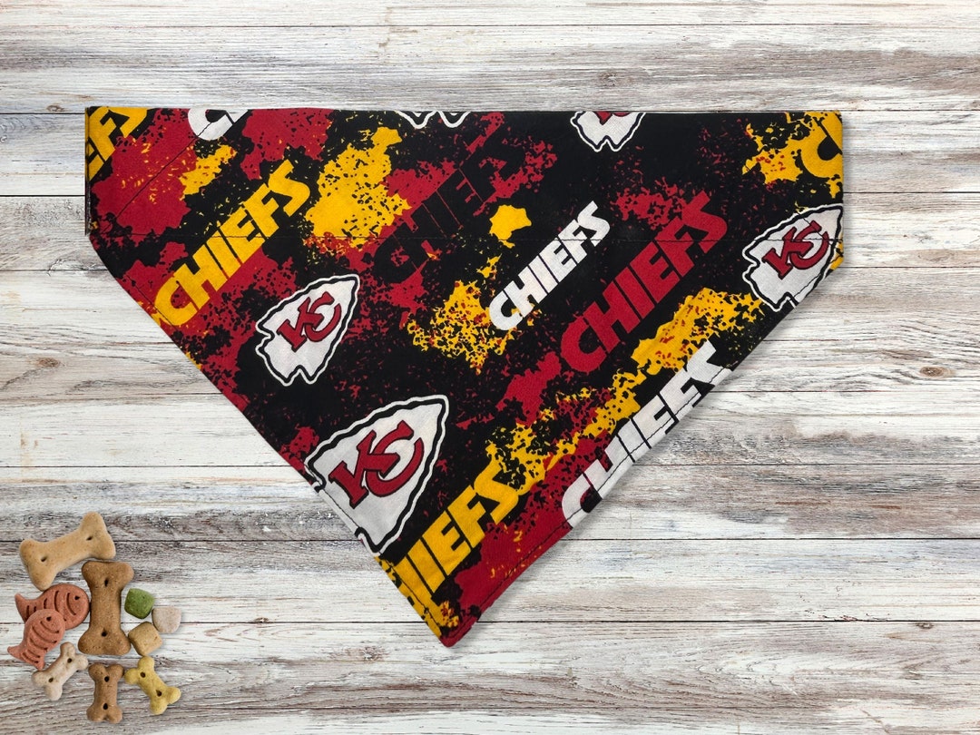 Kansas City Chiefs Dog Bandana Personalized, Over the Collar Dog ...