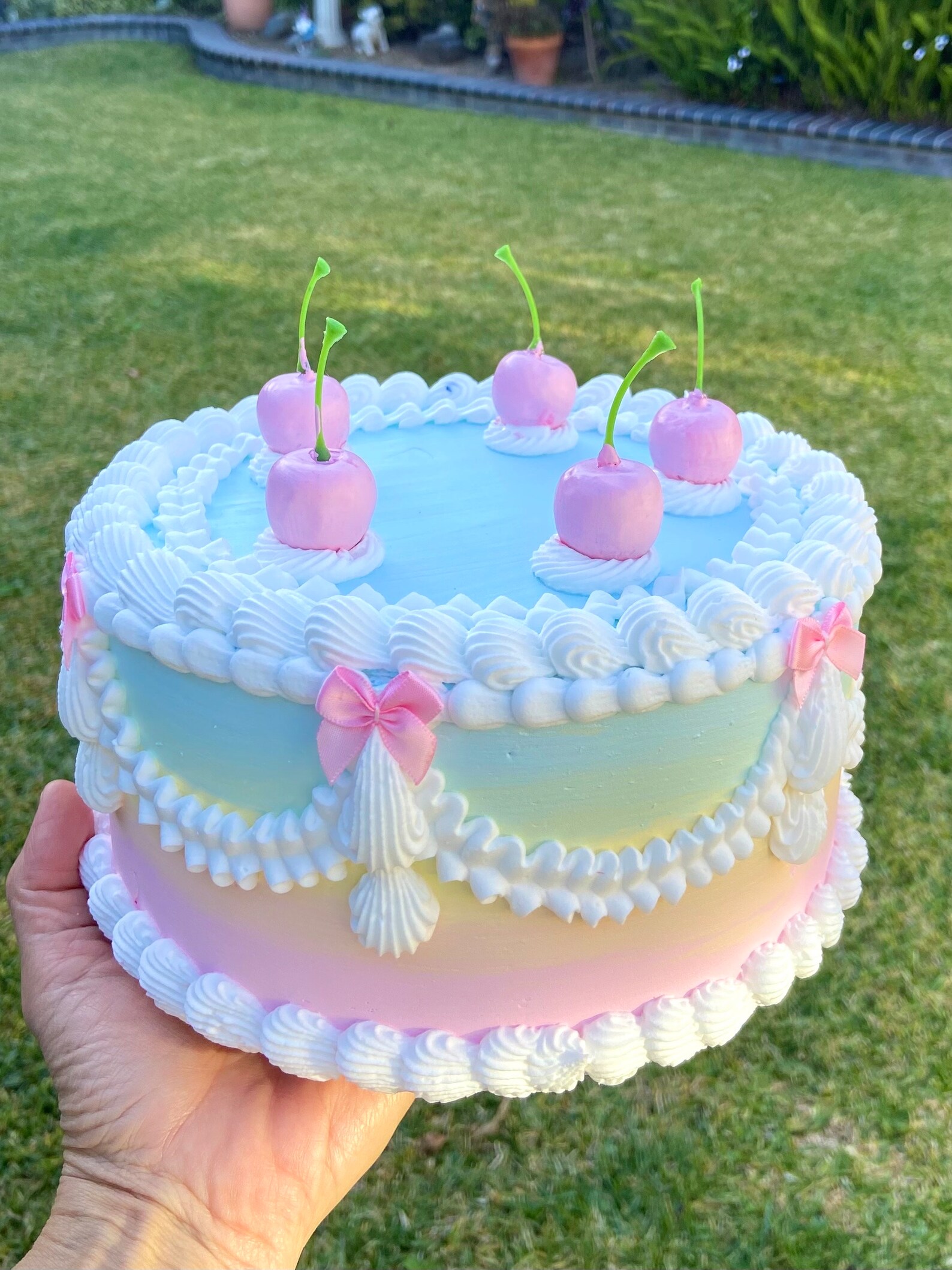 Rainbow Fake Cake, Pastel Rainbow Faux Cake, 8 Inch Cake - Etsy