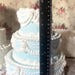 Blue Fake Cake, 3 Tiered Faux Cake, Blue and White Cake, 8 Inch Faux ...
