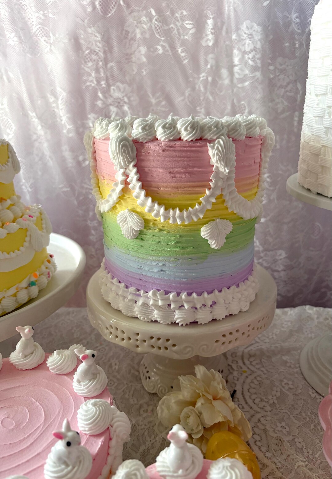 Rainbow Fake Cake for Display or Photographers, 6" Dummy Cake, Photo ...