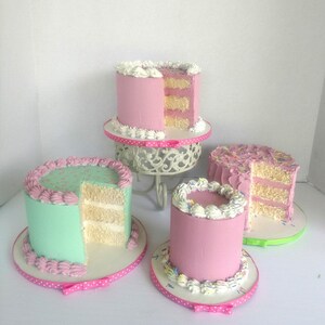 Rainbow Fake Cake for Display or Photographers, White With Sprinkles, 6 ...