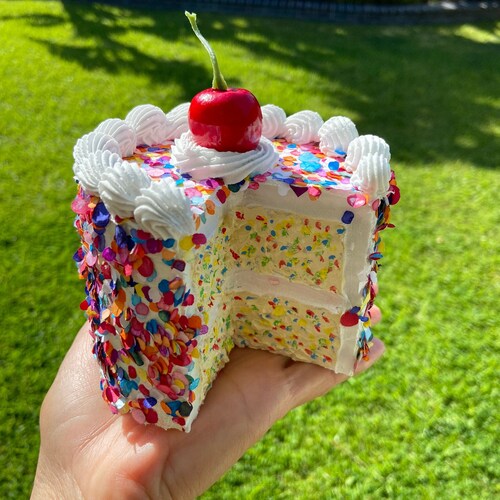 Rainbow Fake Cake 6 Inch Faux Cake Sprinkles - Etsy