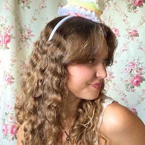 Fake Cake Headband , Rainbow Cake, Party Hat, 4 Inch Fake Cake Hat - Etsy