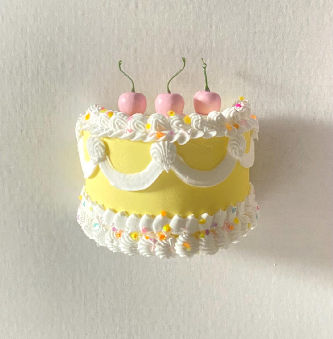 Yellow Fake Cake, Cake Wall Hanging, Cake Wall Decorations - Etsy