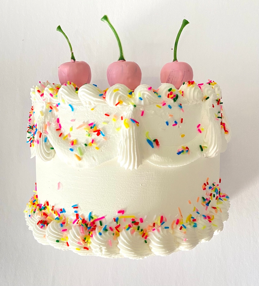 White Fake Cake, Cake Wall Hanging, Cake Wall Decorations, 6 Inch - Etsy