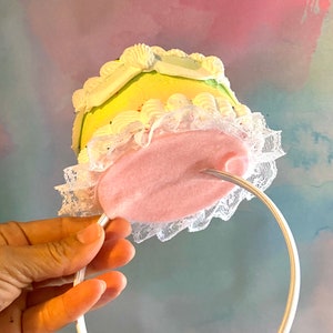 Fake Cake Headband , Rainbow Cake, Party Hat, 4 Inch Fake Cake Hat - Etsy