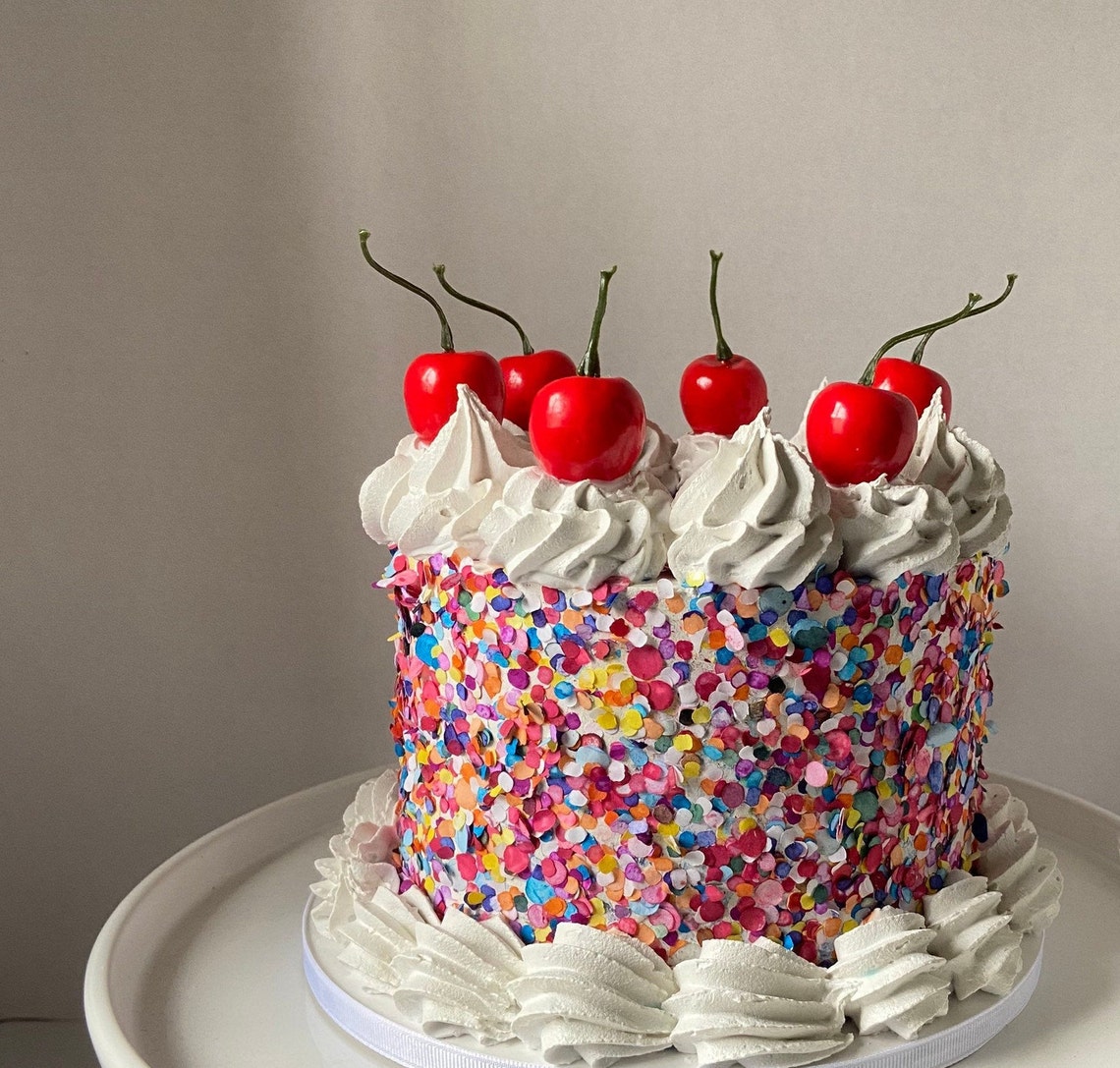 Rainbow Fake Cake 6 Inch Faux Cake Sprinkles - Etsy