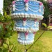 Hanging Fake Cake, Upside Down Cake, 3 Tiered White and Blue Faux Cake ...