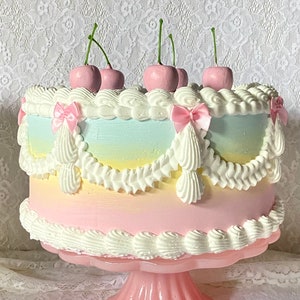 Rainbow Fake Cake, Pastel Rainbow Faux Cake, 8 Inch Cake - Etsy