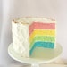 Rainbow Fake Cake for Display or Photographers, White With Sprinkles, 6 ...
