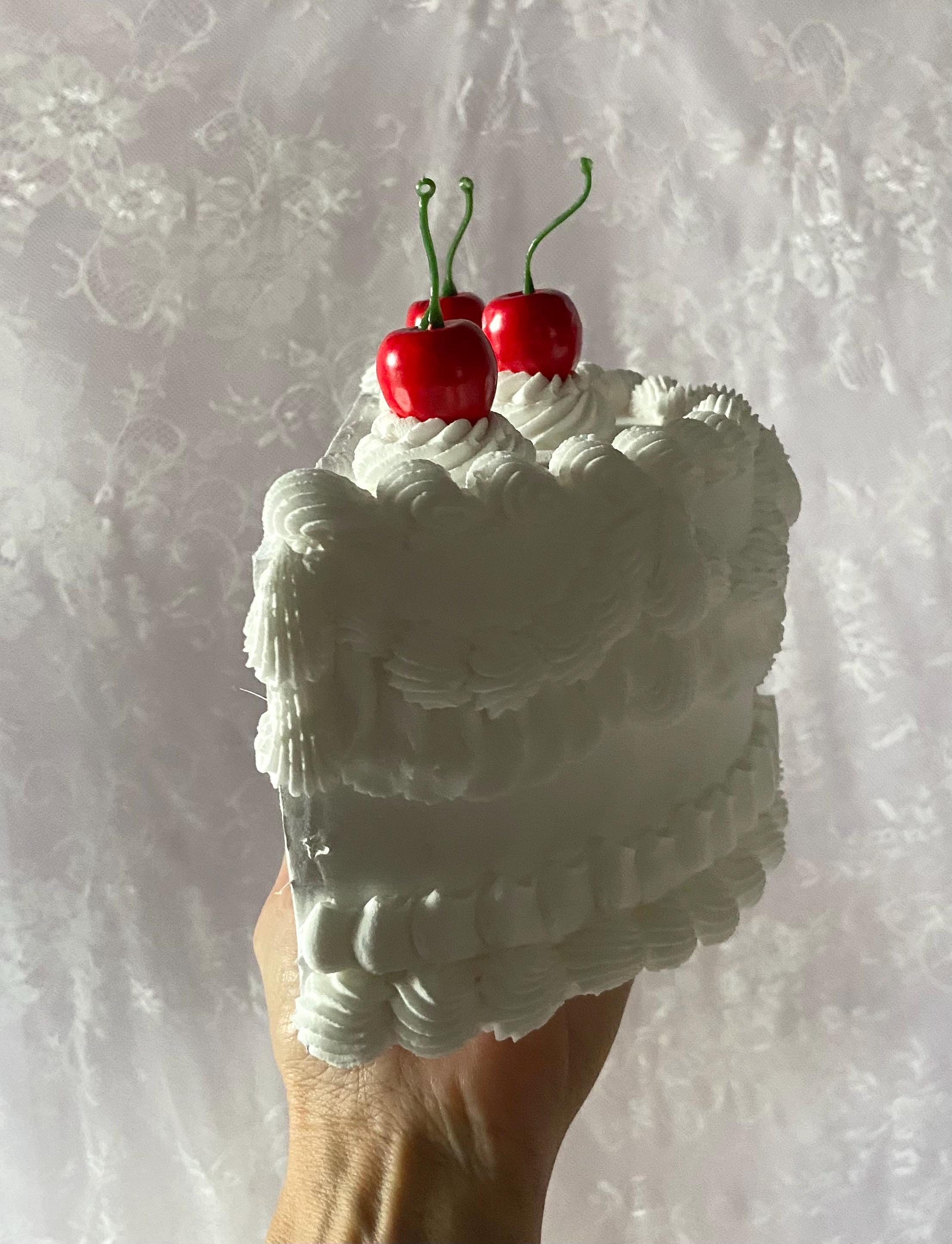 Half Fake Cake, White Fake Cake, Wall Decorations, 8 Inch Cake Wall ...