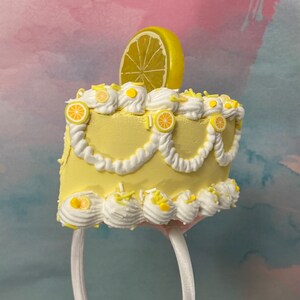 Lemon Fake Cake Headband Lemon Fake Slice Lemon Party Hat - Etsy