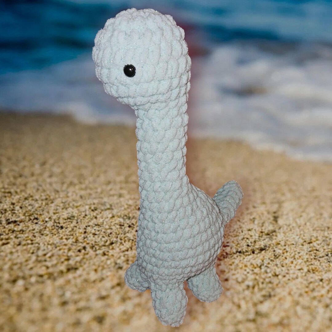 Brontosaurus Blue Dino Crocheted Plushie - Etsy