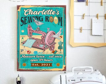 Metal Craft / Sewing Room Sign - Etsy