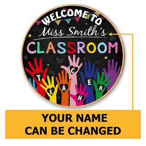 Personalized Teacher Round Wood Sign. Teacher Appreciation Gifts ...