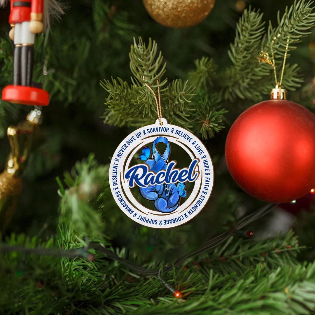 Personalized Colon Cancer Awareness Christmas Ornaments 2024, Colon ...