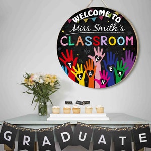 Personalized Teacher Round Wood Sign. Teacher Appreciation Gifts ...