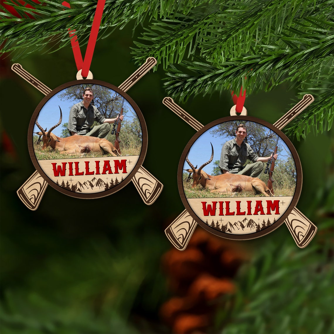 Personalized Hunting Christmas Ornament 2025, Deer Hunting Custom Name ...