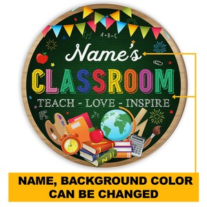 Personalized Teacher Appreciation Gifts. Teacher Round Wood Sign. Thank ...