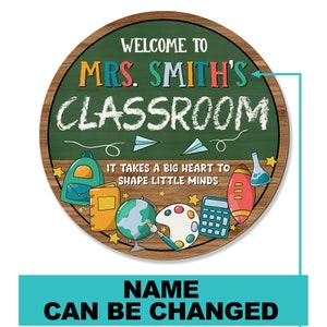 Personalized Teacher Appreciation Gifts. Custom Wood Circle Sign ...