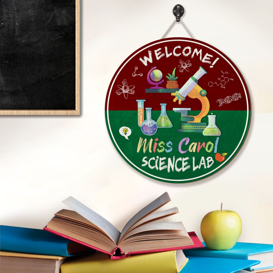 Personalized Chemistry Teacher Wood Sign Wall or Door Hanger Table ...