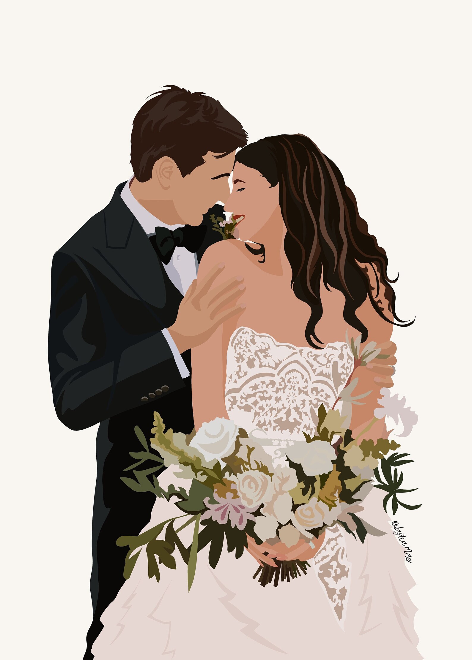 Custom Digital Faceless Group Portrait With Lettering - Etsy