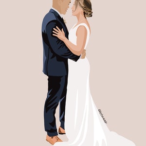 Custom Digital Faceless Group Portrait With Lettering - Etsy