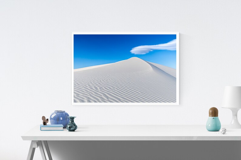 White Sands Art Print Desert Landscape Photography Southwest Wall Decor Sand Dunes Wall