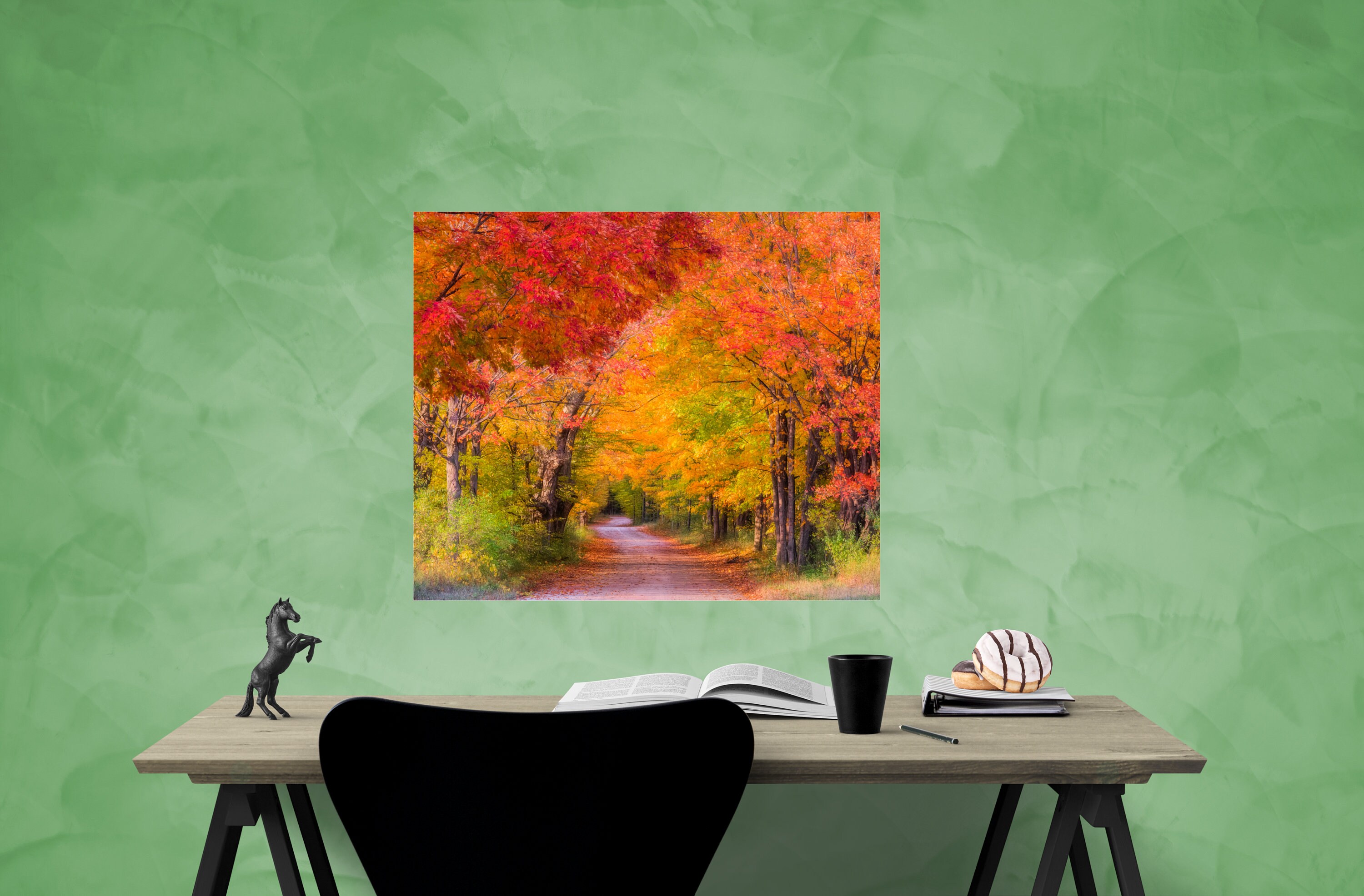 Fall Color Print, Autumn Metal Art, Colorful Fall Print, Warm Rich ...