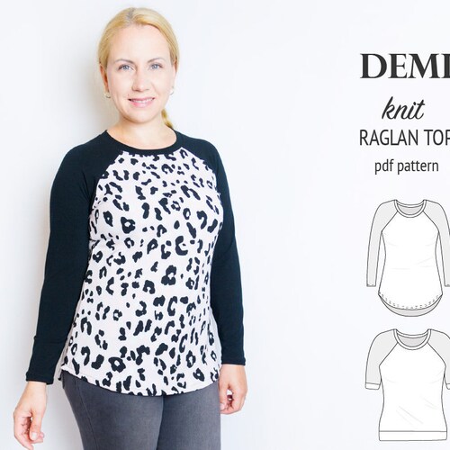 Women's Essential Raglan PDF Sewing Pattern - Etsy