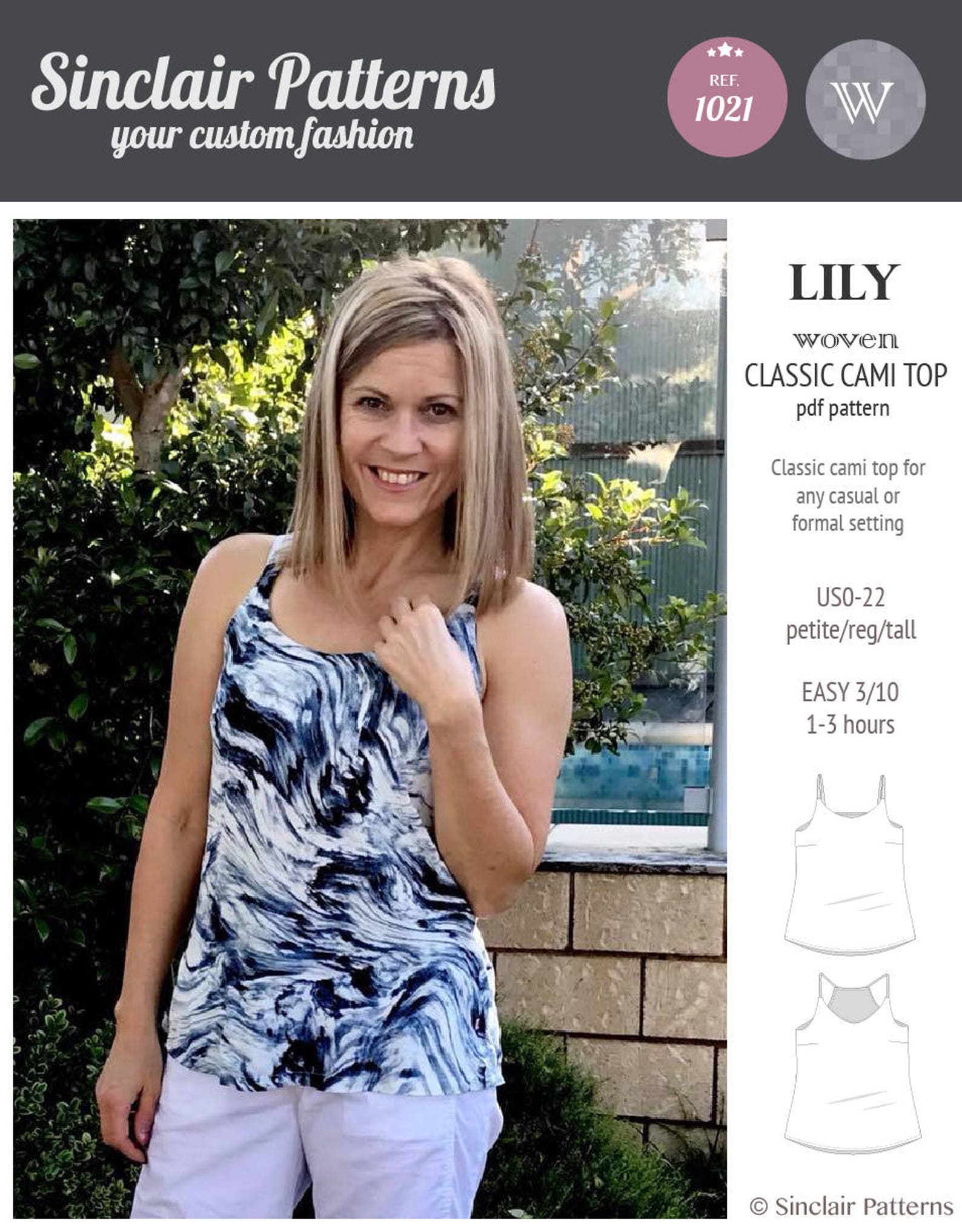 Cami Top Sewing Pattern Pdf /PDF Sewing Patterns for Women / - Etsy UK