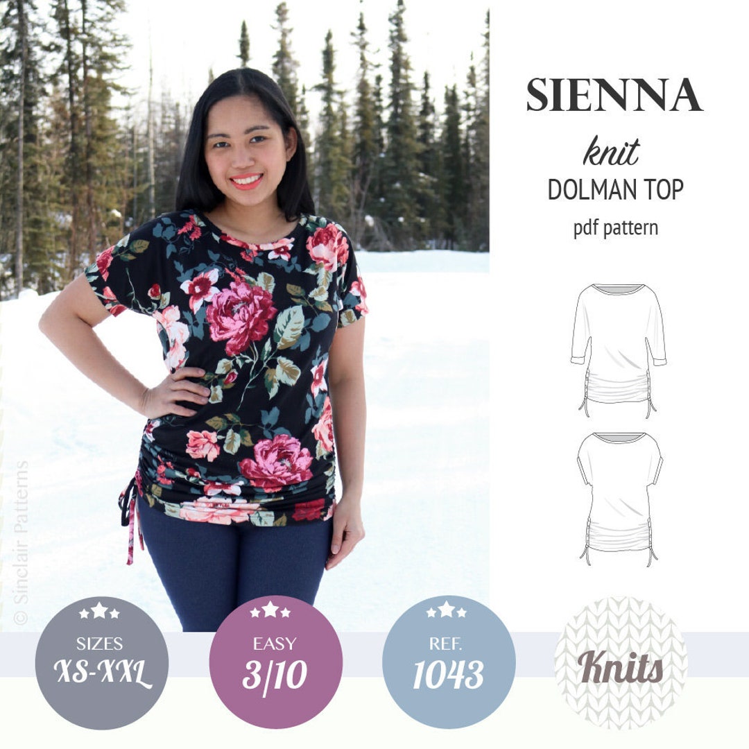 Knit Drawstring Top Pdf Pattern / Top Pattern / Sewing Pattern for ...