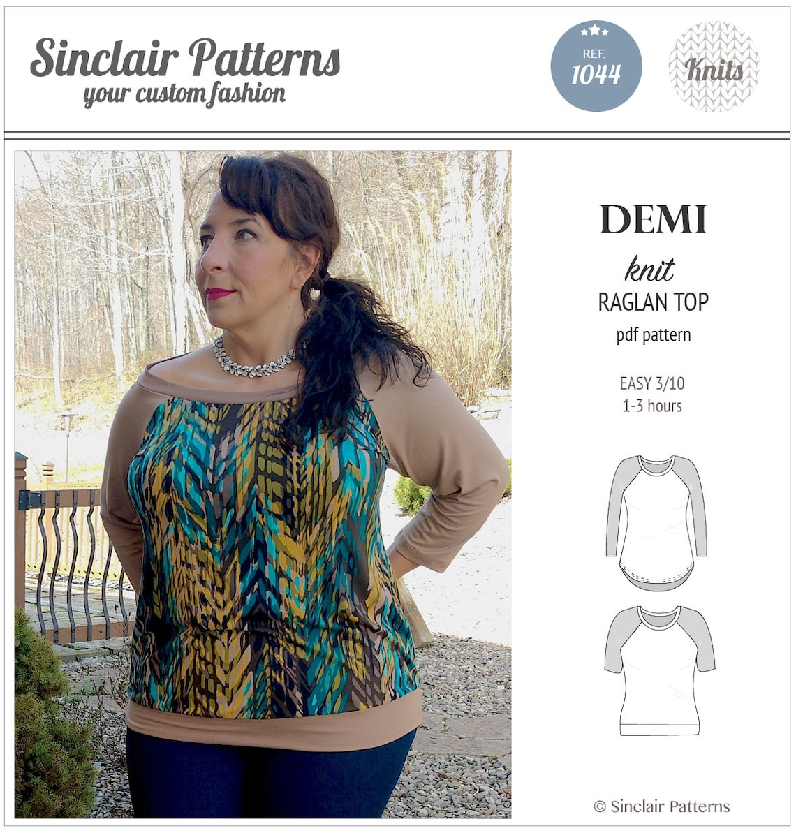 Knit Raglan Top Pdf Pattern / Top Pattern / Sewing Pattern for | Etsy