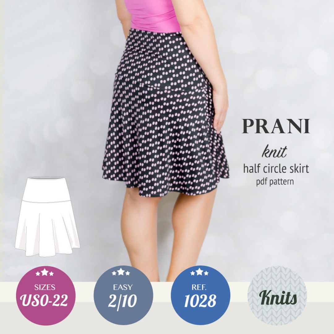 Half Circle Skirt Pattern / Pdf Sewing Pattern for Women With Sewing ...