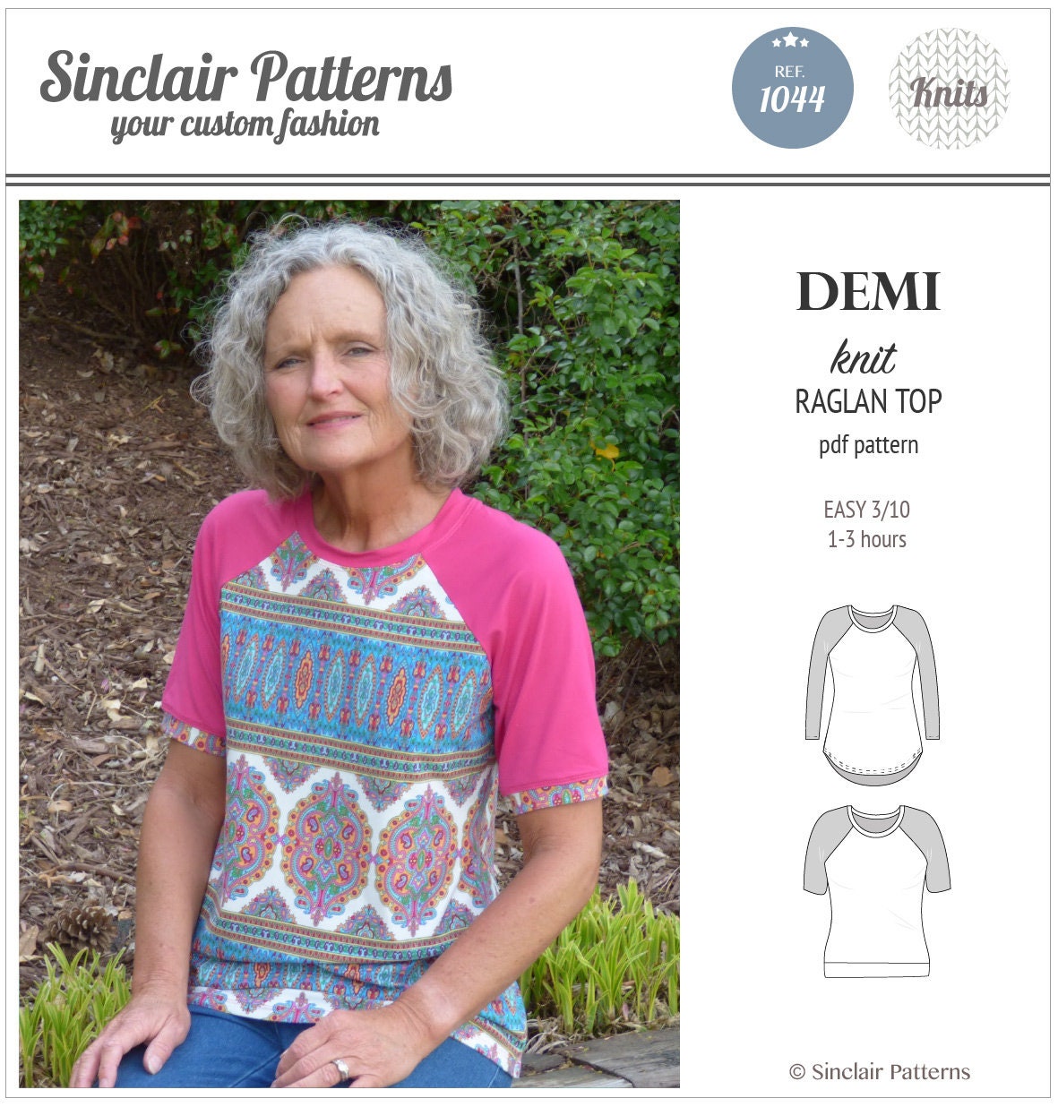 Knit Raglan Top Pdf Pattern / Top Pattern / Sewing Pattern for | Etsy