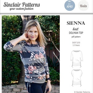 Knit Drawstring Top Pdf Pattern / Top Pattern / Sewing Pattern for ...