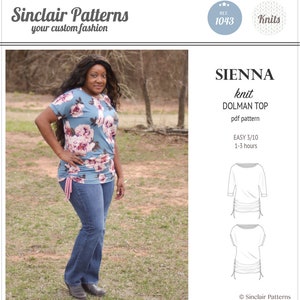 Knit Drawstring Top Pdf Pattern / Top Pattern / Sewing Pattern for ...