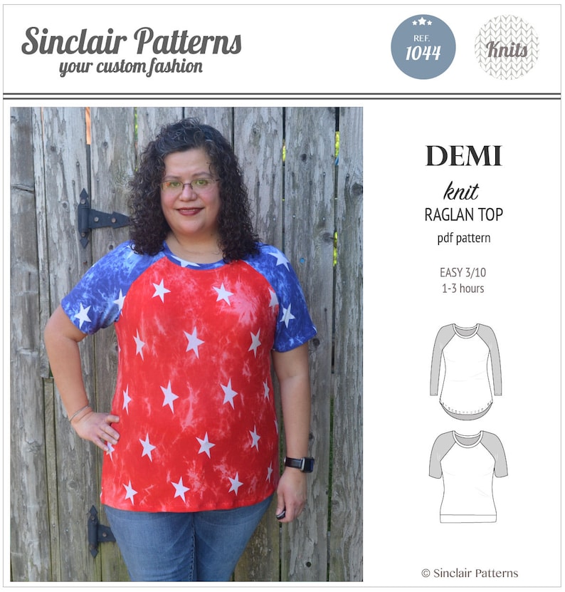 Knit Raglan Top Pdf Pattern / Top Pattern / Sewing Pattern for - Etsy ...