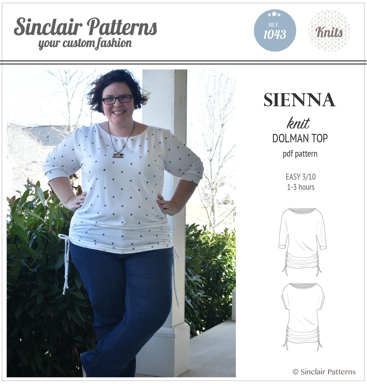 Knit drawstring top pdf pattern / top pattern / sewing pattern | Etsy