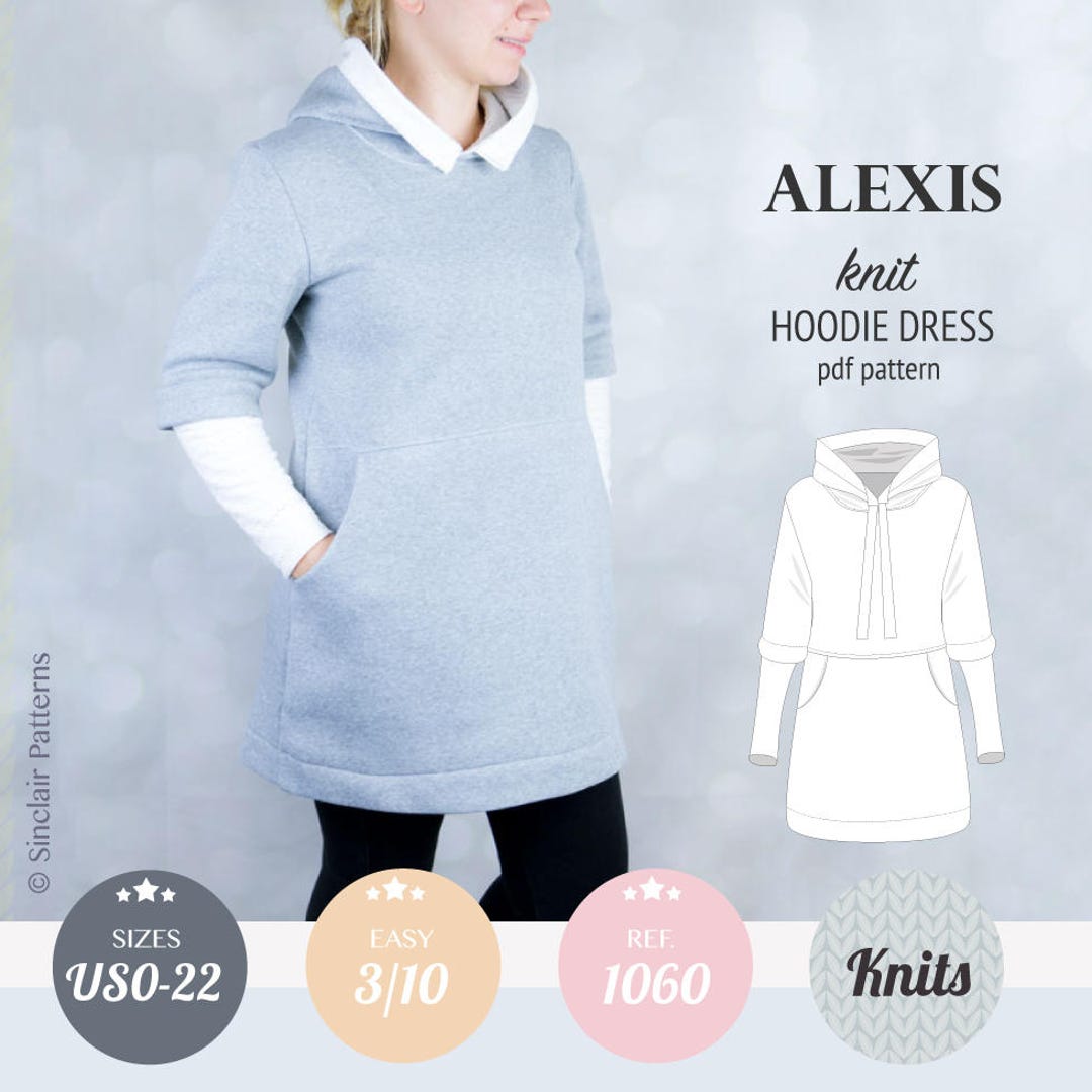 Hoodie Sewing Pattern Pdf /PDF Sewing Patterns for Women / Sewing ...