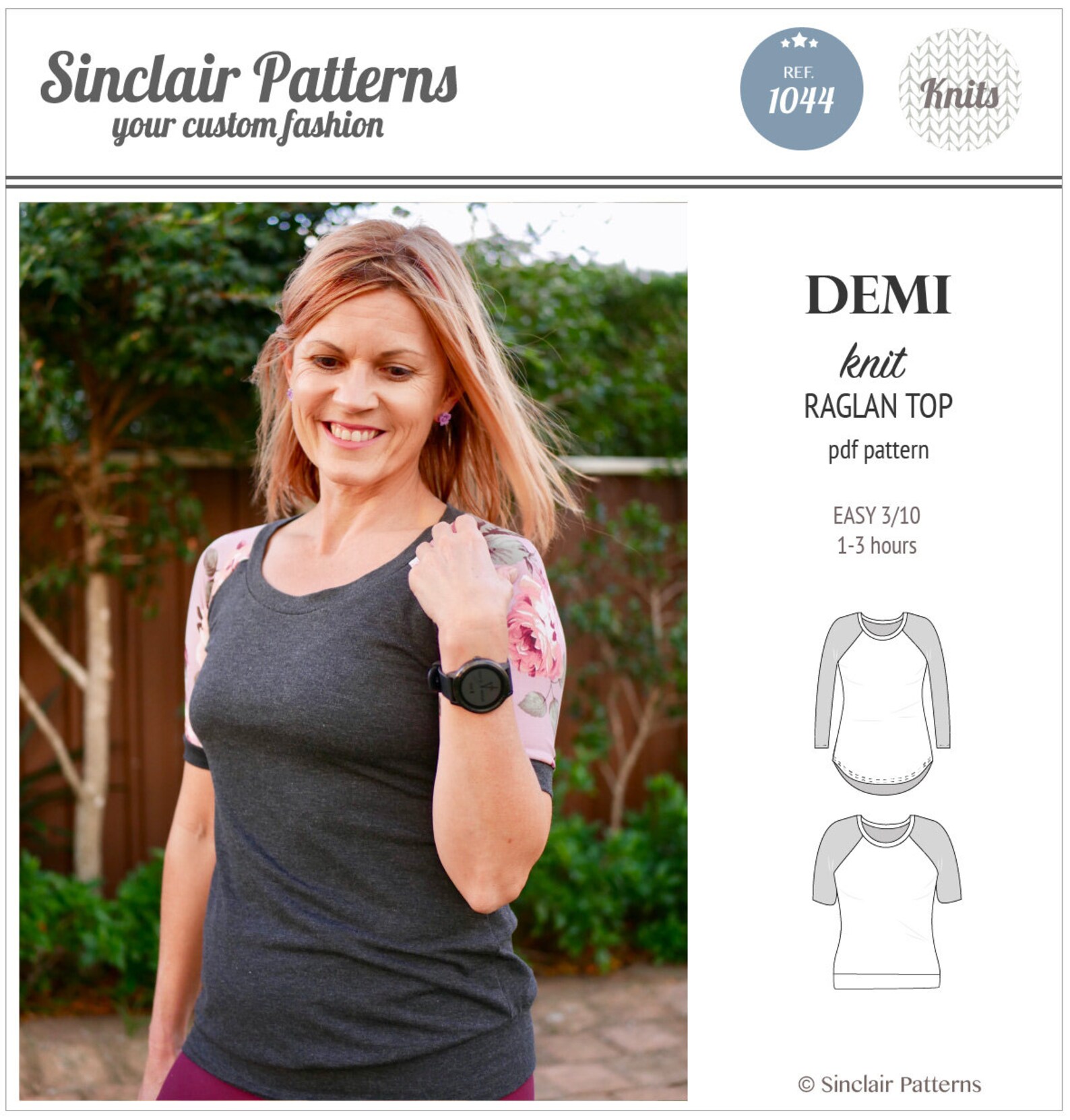 Knit Raglan Top Pdf Pattern / Top Pattern / Sewing Pattern for - Etsy ...