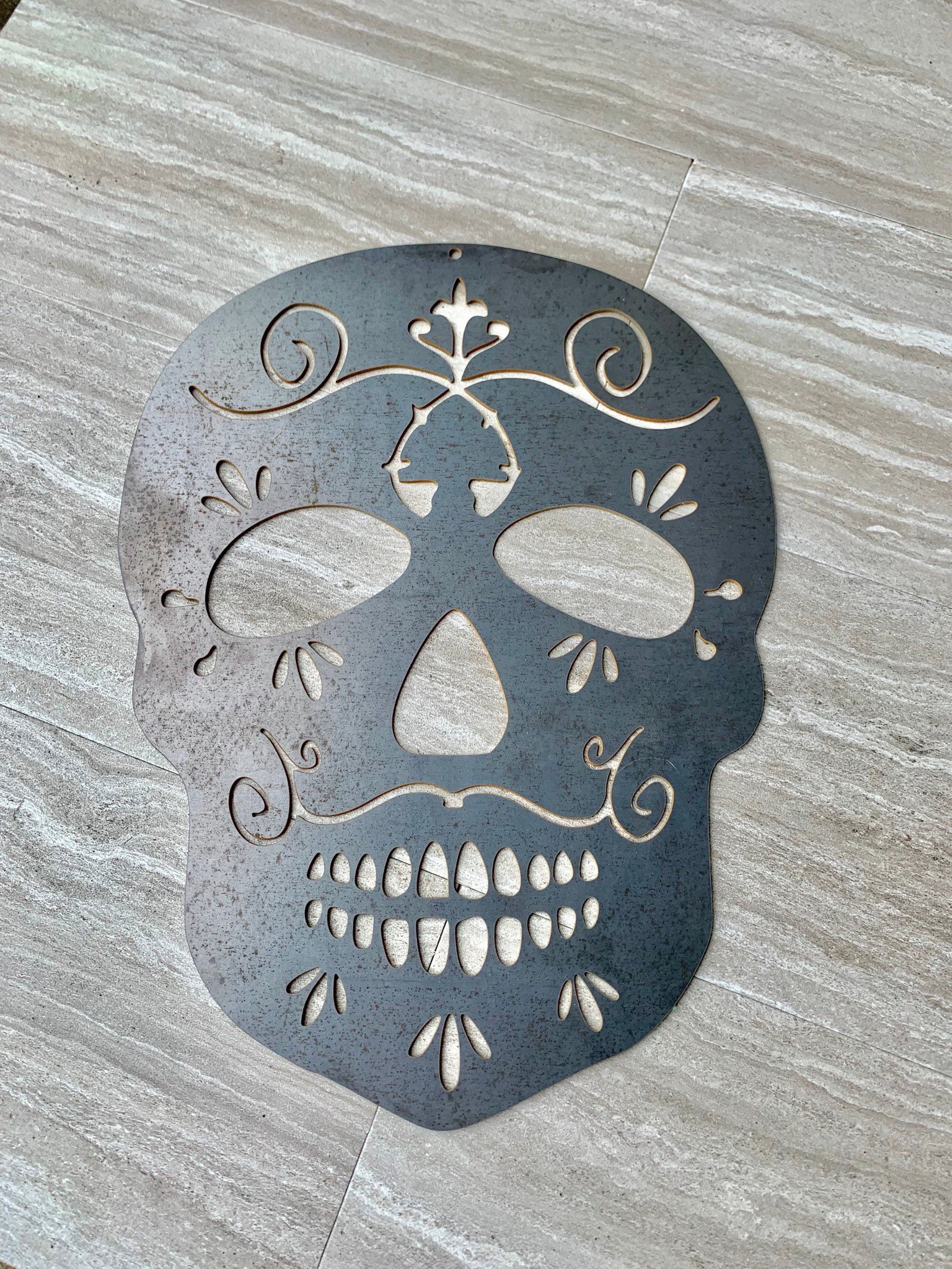 Sugar Skull Steel Sign Calavera Mexican Wall Art Day of the - Etsy