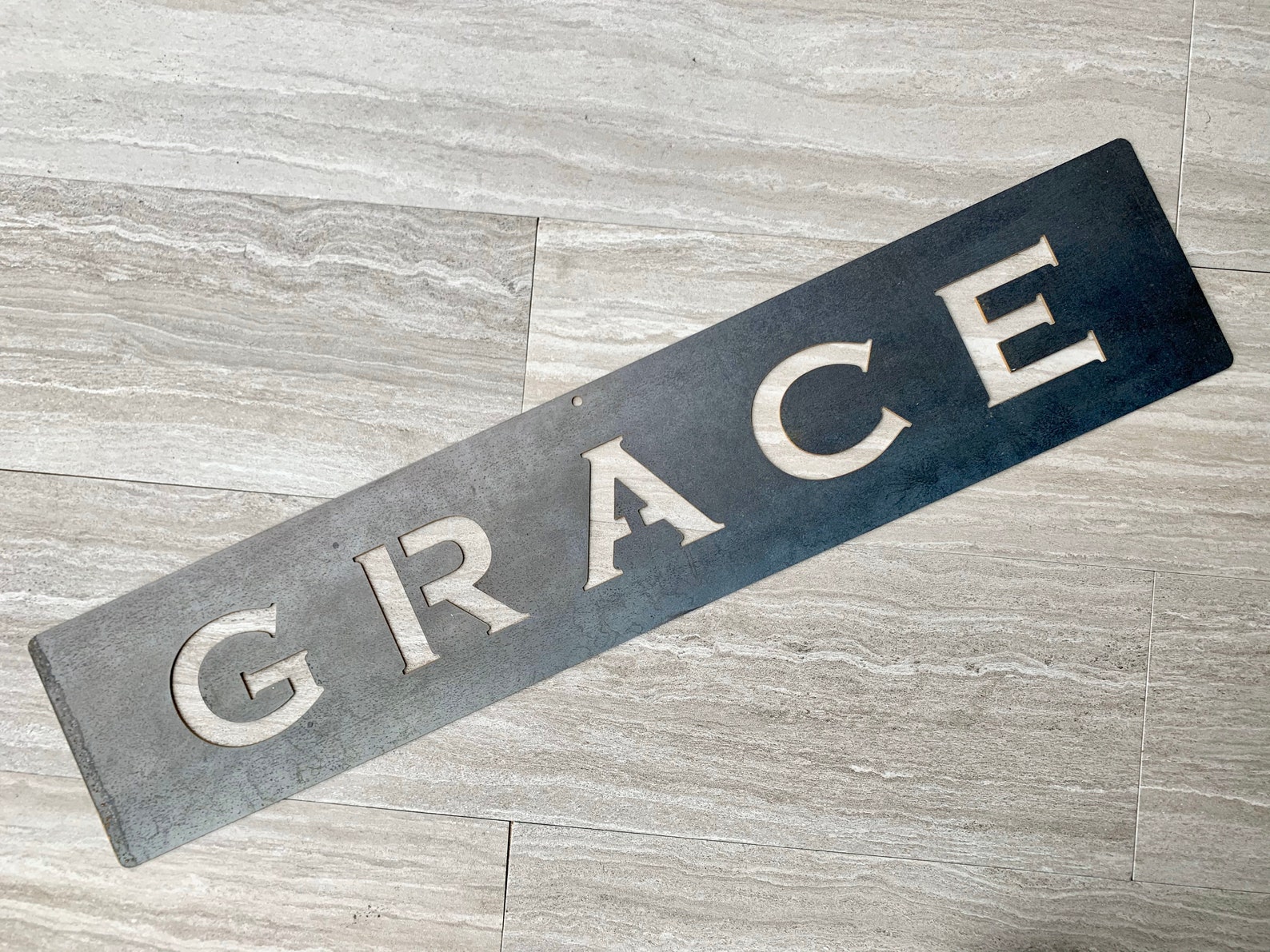 Grace Steel Sign Farmhouse Decor Rustic Decor Grace Word - Etsy