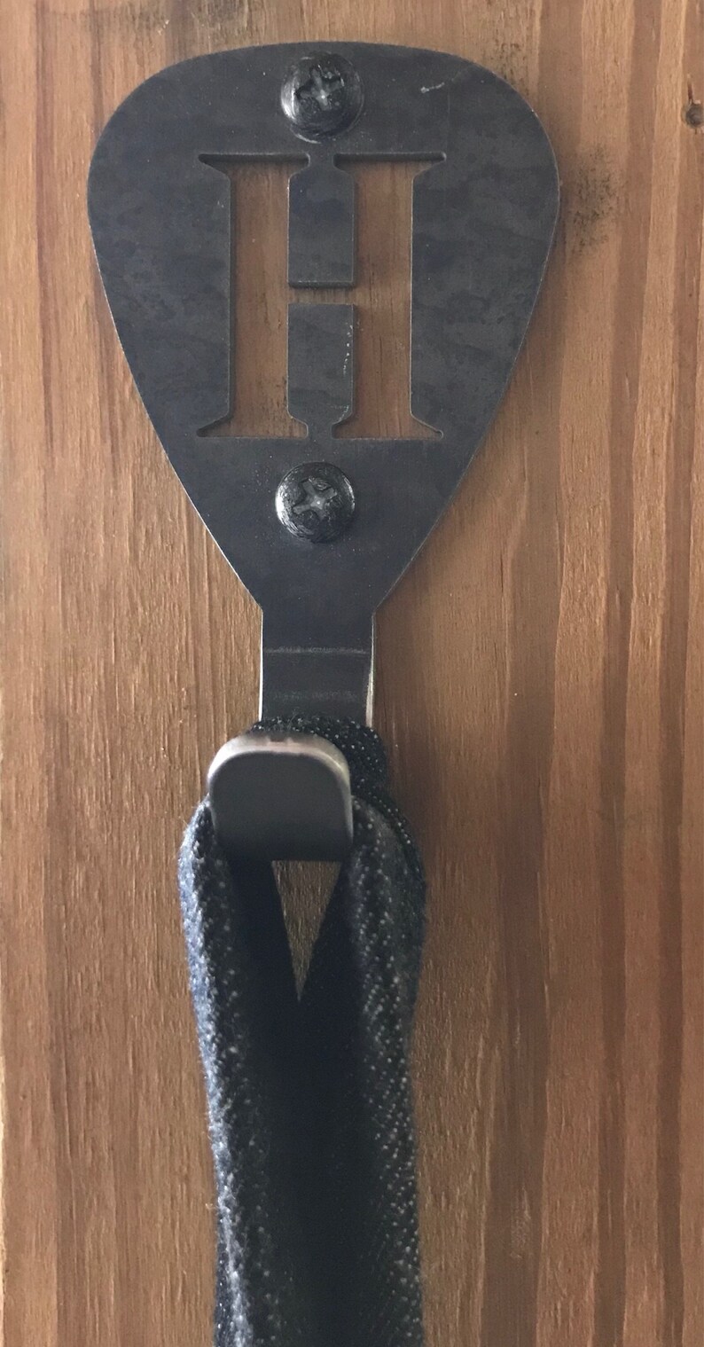 Metal Guitar Pick Shaped Initial Hooks Guitar Strap Backpack | Etsy