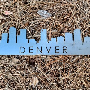 Denver Skyline Metal Sign Denver Cityscape Colorado Metal - Etsy