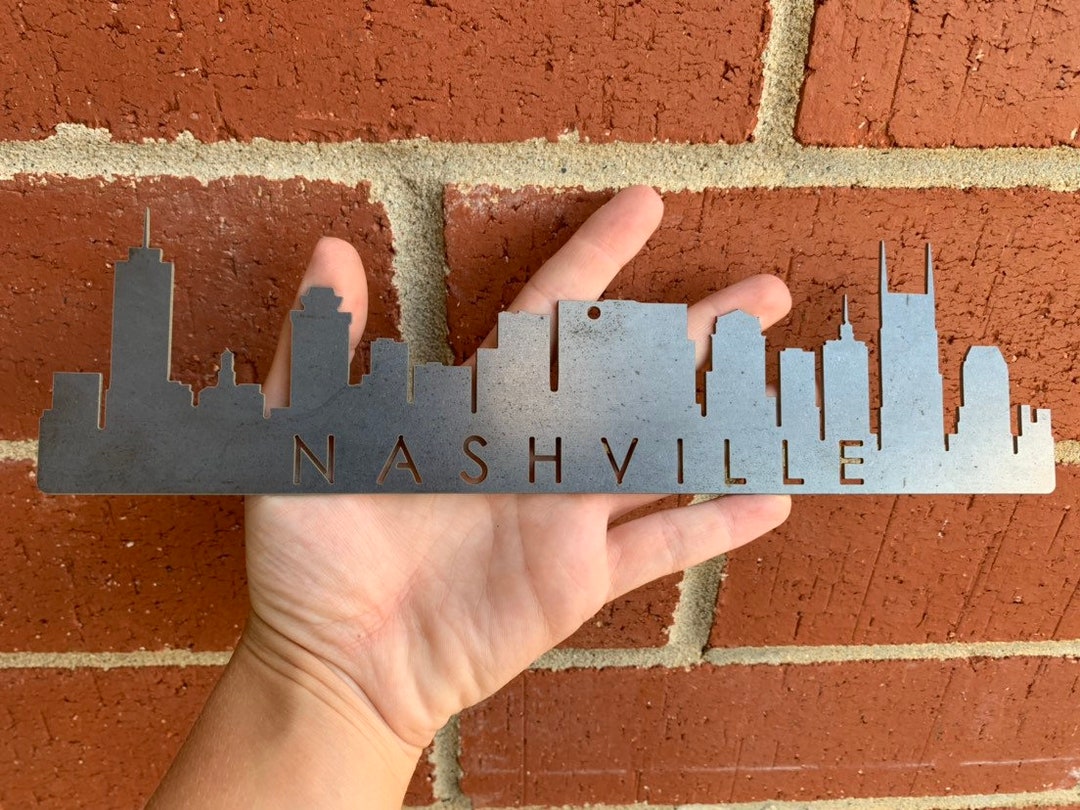 Nashville Skyline Steel Sign, Nashville Cityscapes, Metal Signs, Steel ...
